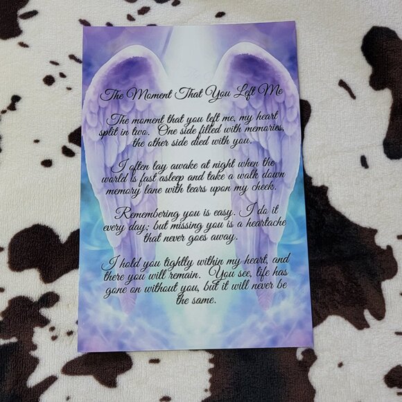 Country Grace With Alisha | Accents | Memorial Angel Wings Purple Tin ...